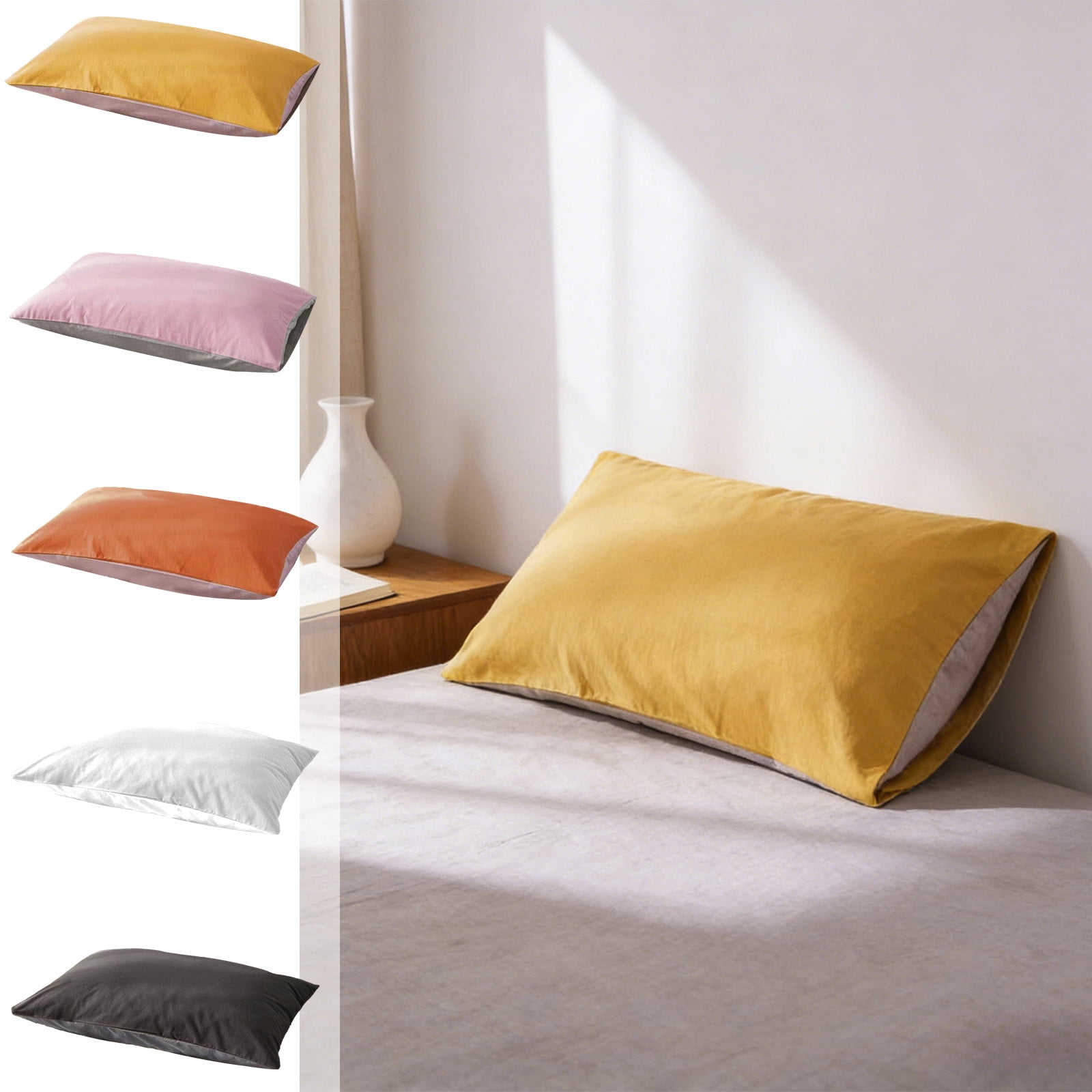 Brushed Microfiber Pillowcase Standard Size 74x48cm | Non Slip Moisture ...