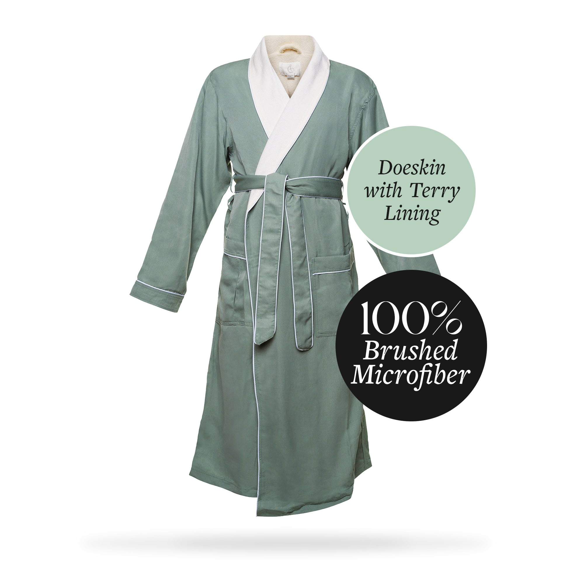 Brushed Microfiber Robe Lined in Terry | Style: DSM4000 - Walmart.com