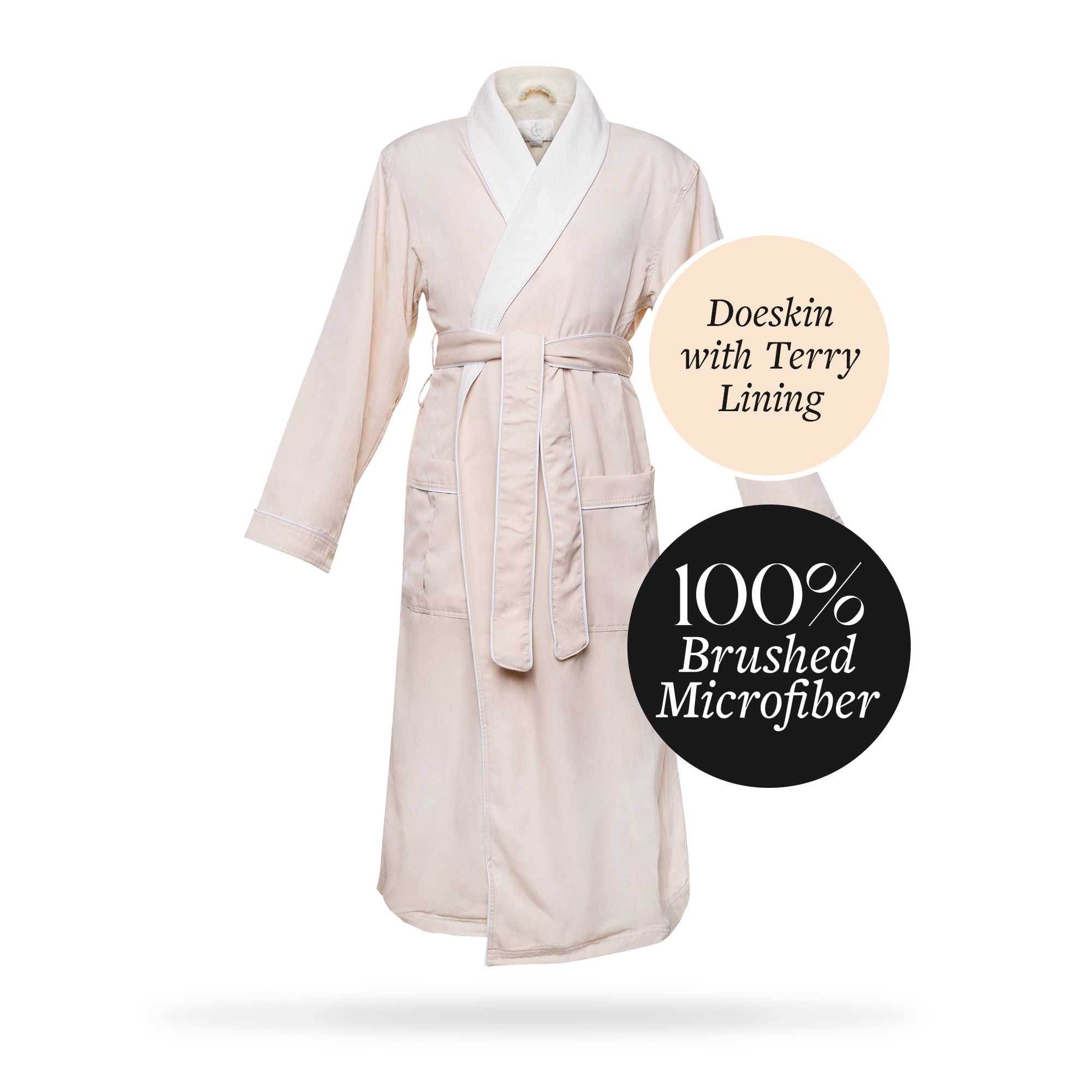 Brushed Microfiber Robe Lined in Terry | Style: DSM4000 - Walmart.com