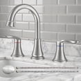 Brushed Nickel 8 Inch Modern 2-Handle Widespread Bathroom Sink Faucet ...