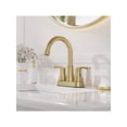 Brushed Nickel Bathroom Faucet - 4 Inch 3 Hole 2-Handle Centerset ...