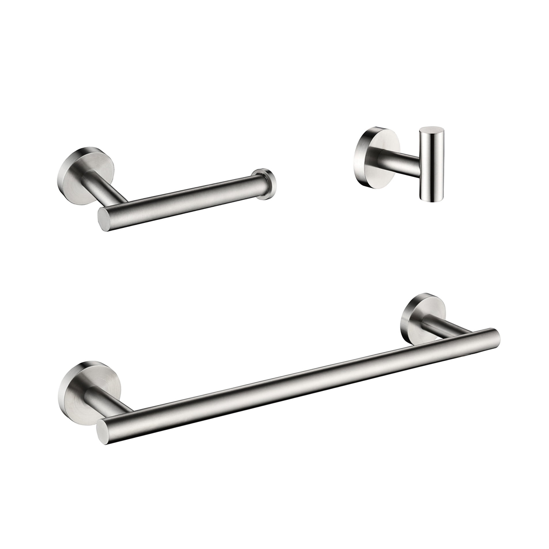 Brushed Nickel Bathroom Hardware (3), Stainless Steel, Modern Design ...