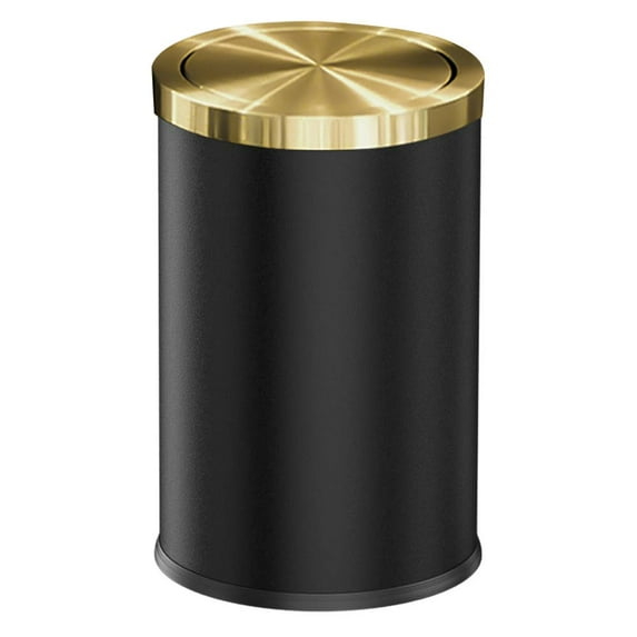 Brushed Nickel Bathroom Trash Can,Stainless Steel Garbage Can with Fild ...