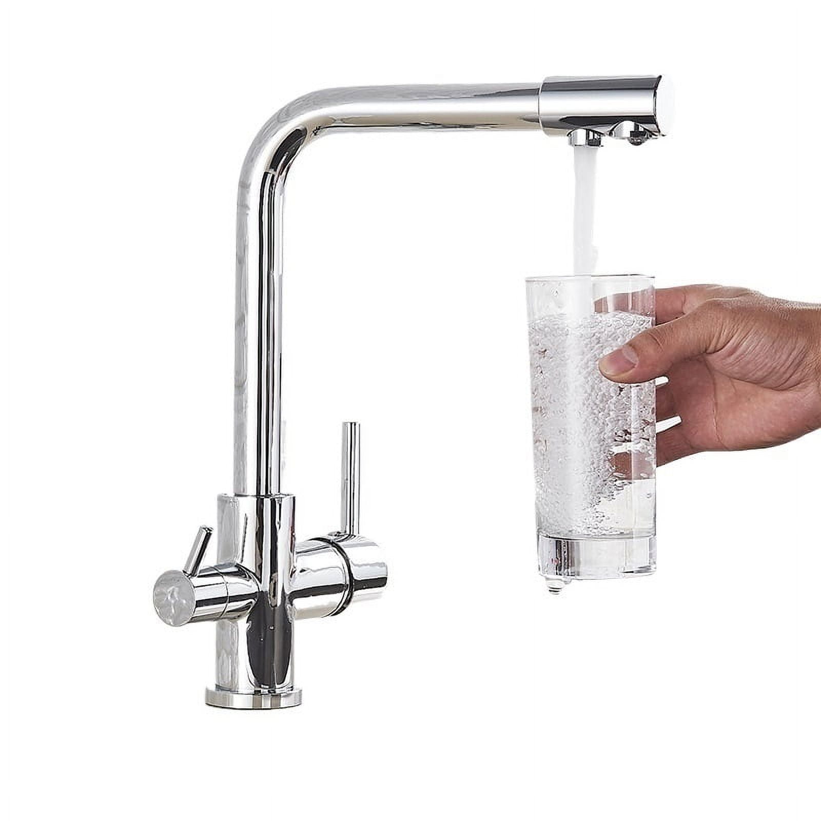 Brushed Nickel Filter Kitchen Faucet, Drinking Water Kitchen Tap, Deck ...
