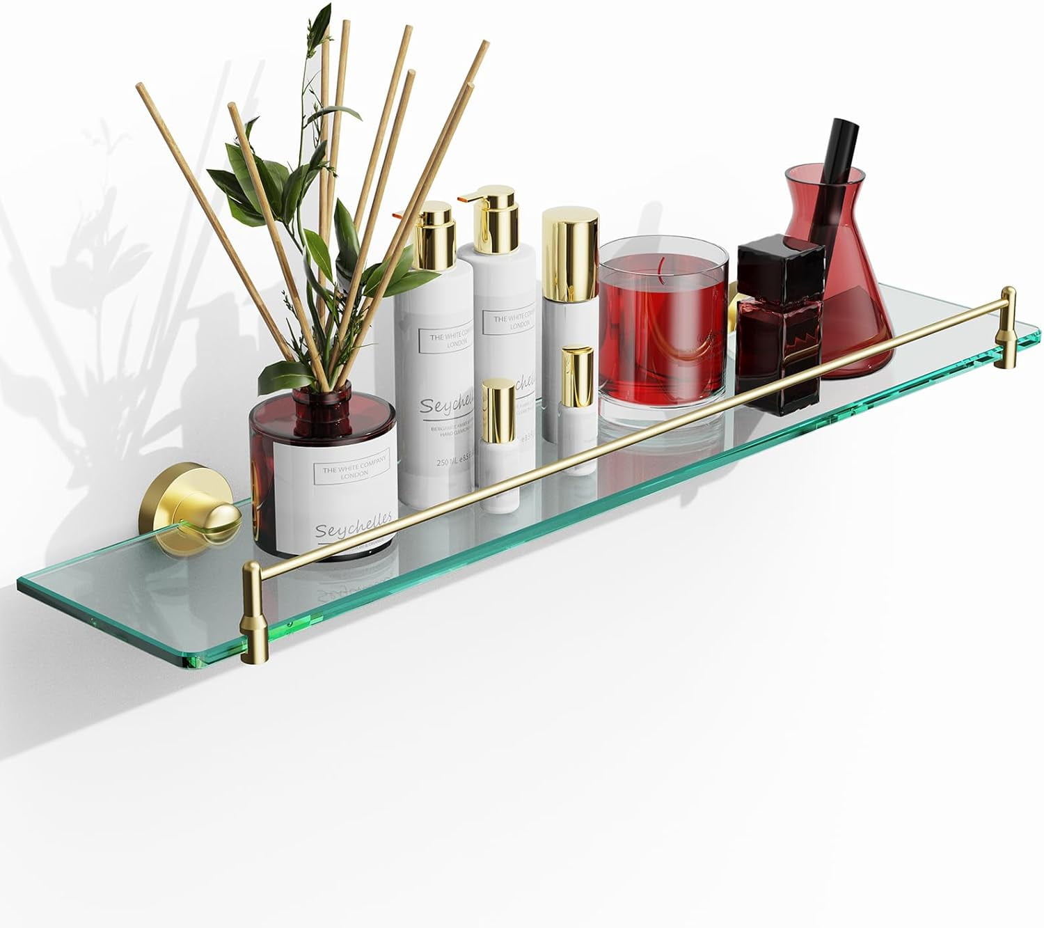 Brushed Nickel Floating Shelves