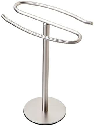 Brushed Nickel Hand Towel Holder Stand,13 Inch Free-Standing Towel Rack ...