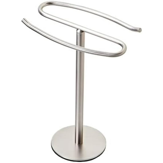 Brushed Nickel Hand Towel Holder Stand,13 Inch Free-Standing Towel Rack ...