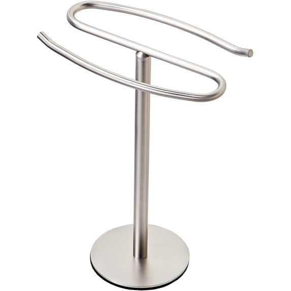 Brushed Nickel Hand Towel Holder Stand,13 Inch Free-Standing Towel Rack ...