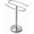 Brushed Nickel Hand Towel Holder Stand,13 Inch Free-Standing Towel Rack ...