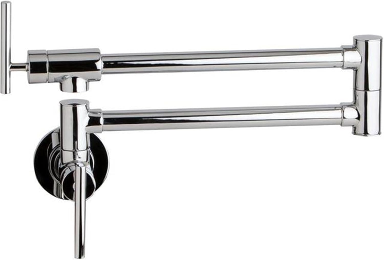 Brushed Nickel Kitchen Faucet Brass Wall Mounted Pot Filler Swivel ...