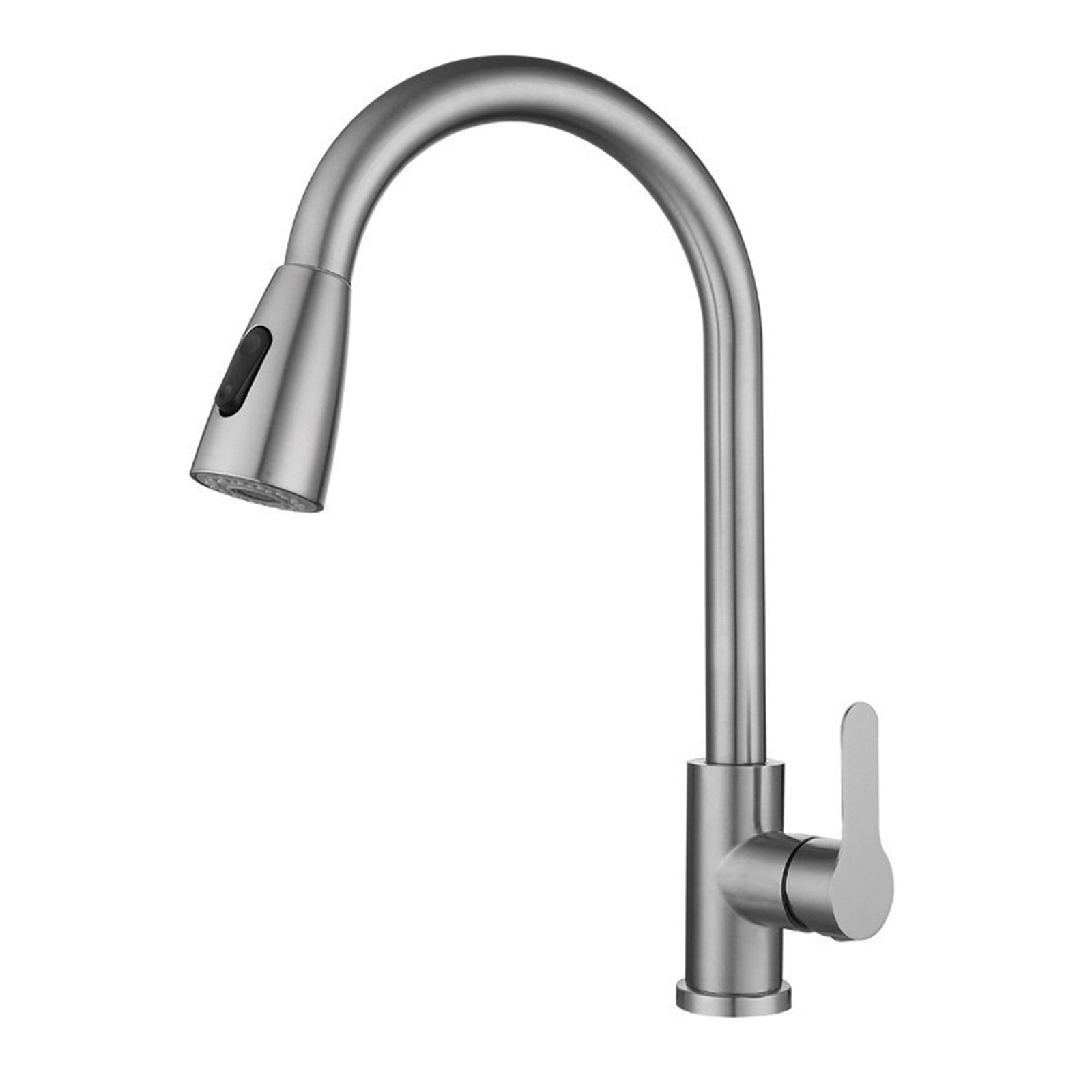 Brushed Nickel Kitchen Faucet Single Hole Pull Out Kitchen Sink Mixer ...