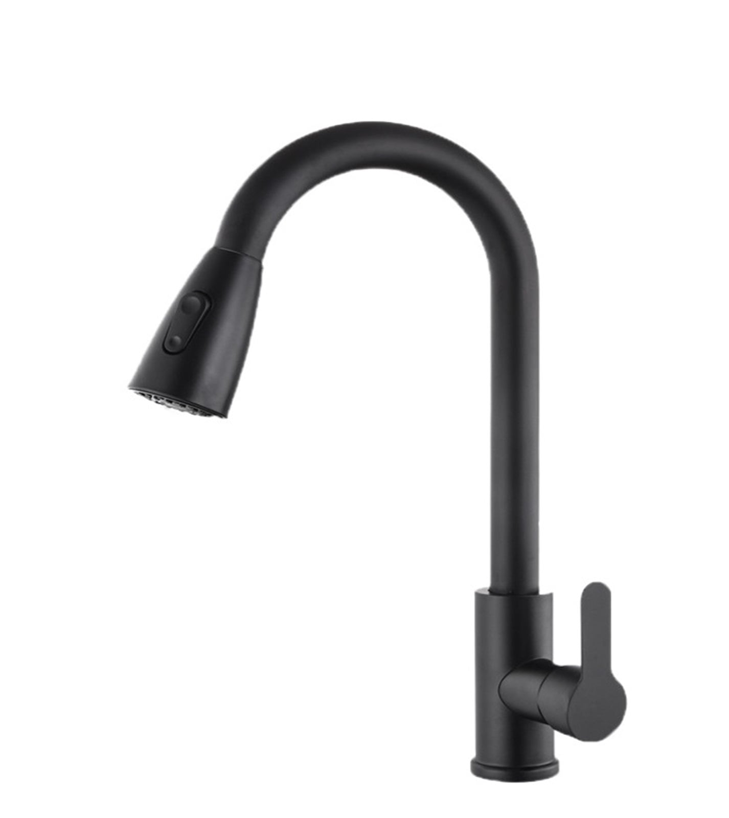 Brushed Nickel Kitchen Faucet, Single Hole Pull Out Spout Kitchen Sink ...