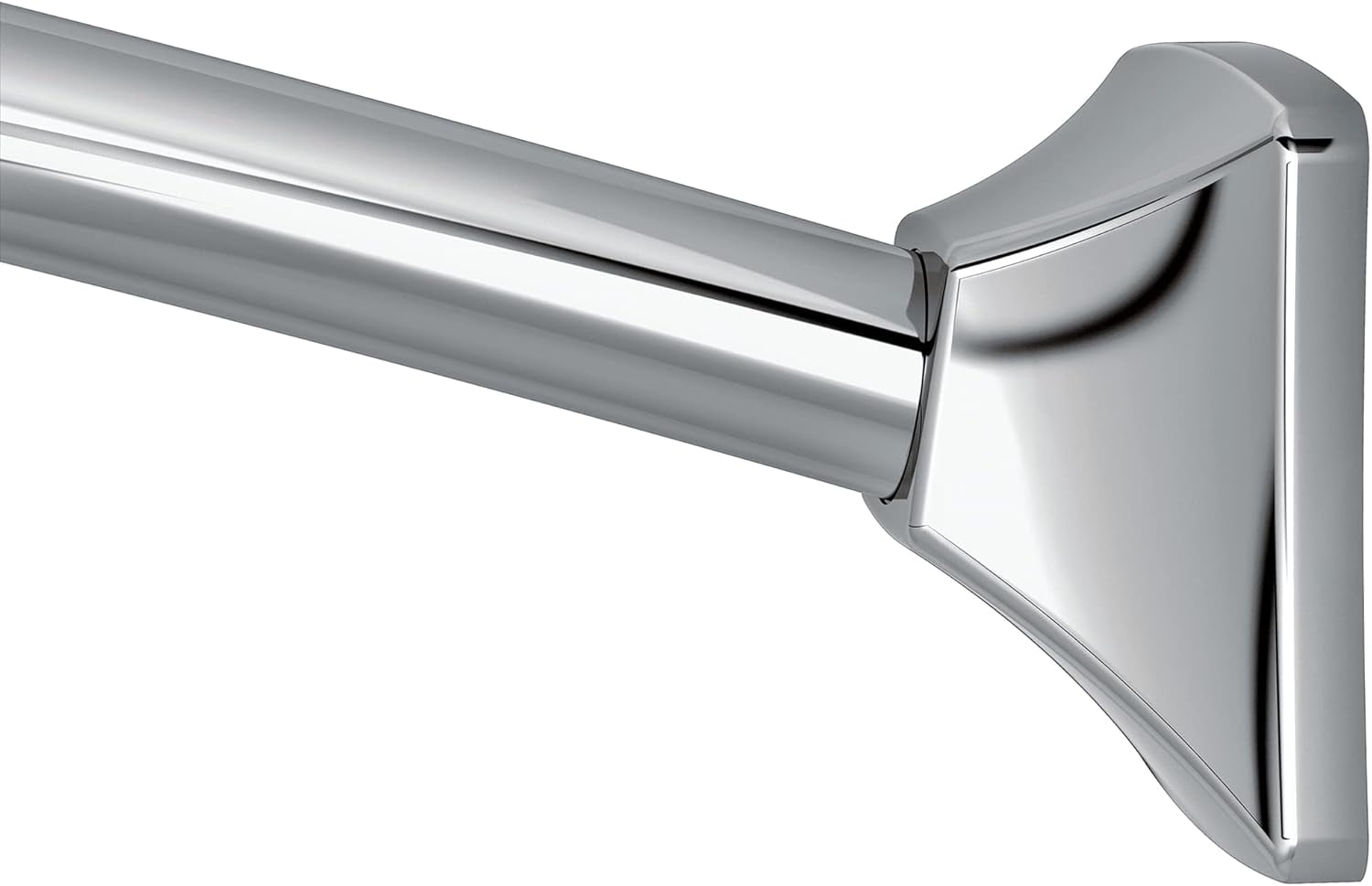 Brushed Nickel Permanent Mount Adjustable Curved Shower Rod, Wall ...