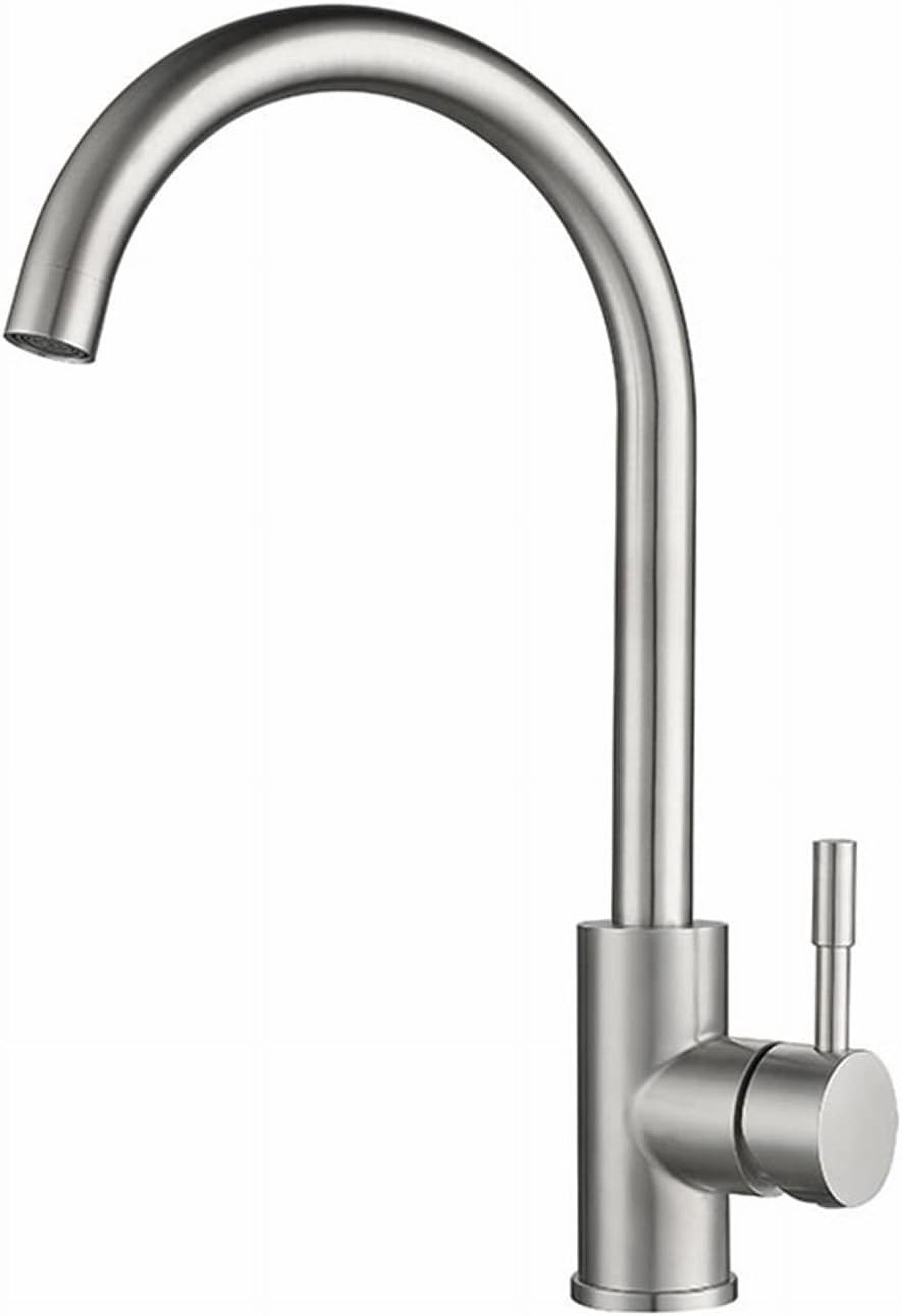 Brushed Nickel Pull-Out Kitchen Faucet Hot and Cold Water Washbasin ...