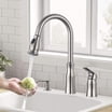 "Senlesen Chrome Kitchen Faucet, Swivel Spout, Pull Down Sprayer ...