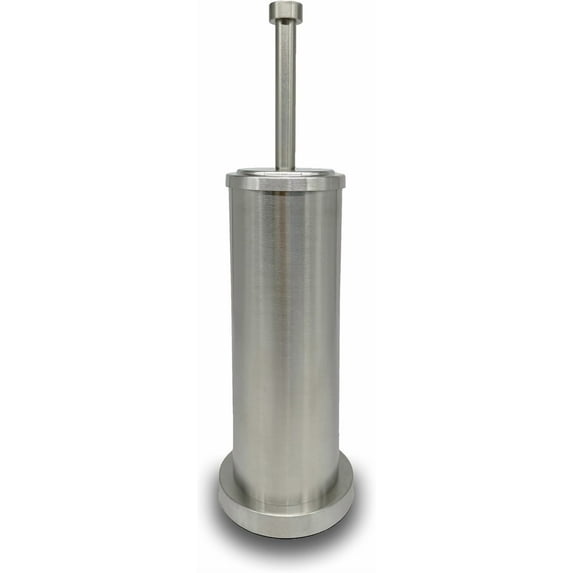 Brushed Nickel Toilet Bowl Brush with Holder, Durable Bathroom Cleaning ...