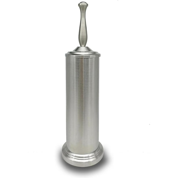 Brushed Nickel Toilet Bowl Brush with Holder, Durable Bathroom Cleaning ...