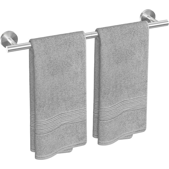 Brushed Nickel Towel Bar, 24-Inch Towel Rack for Bathroom Wall Mounted ...