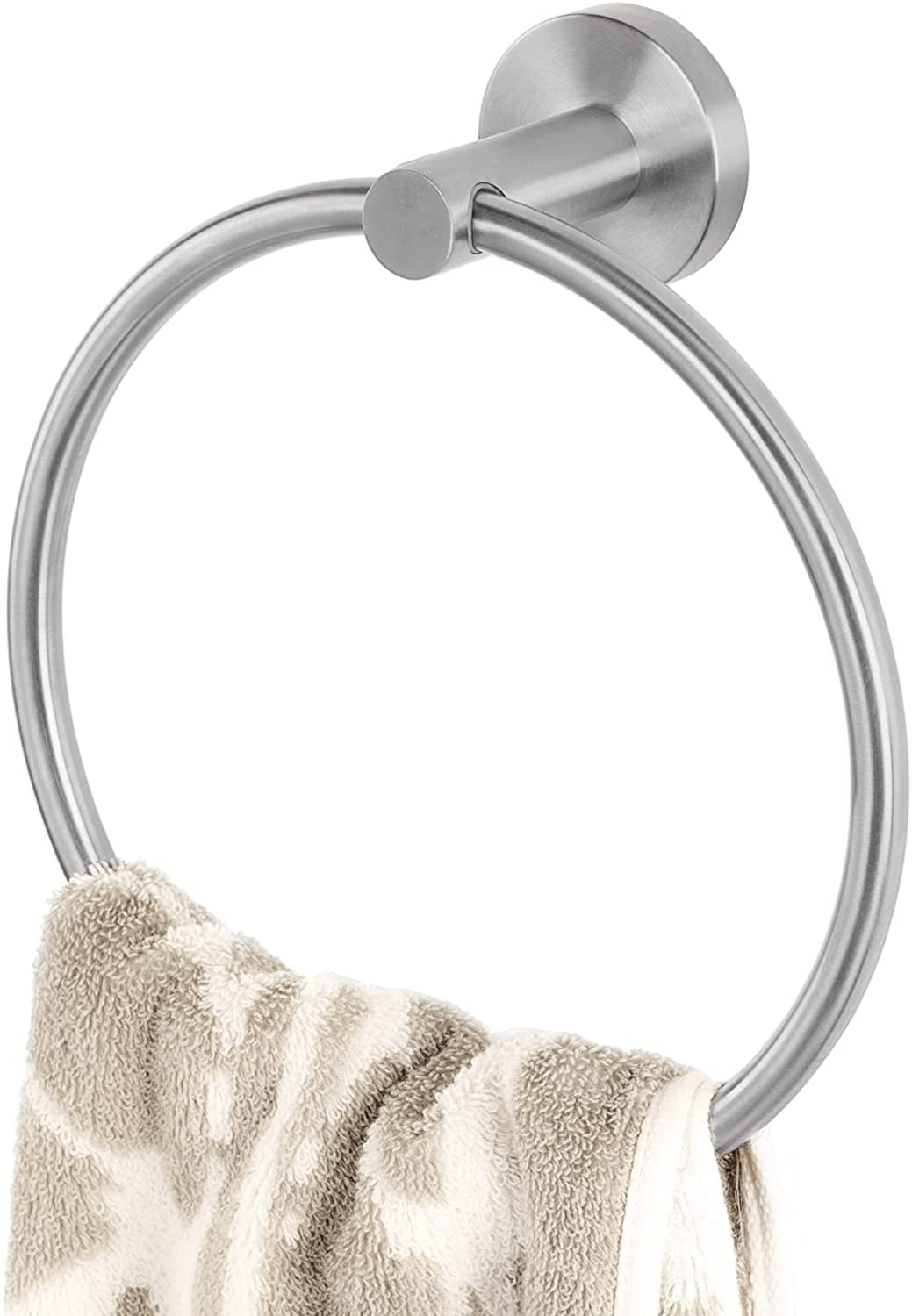 Brushed Nickel Towel Ring for Bathroom, SUS304 Stainless Steel Hand ...
