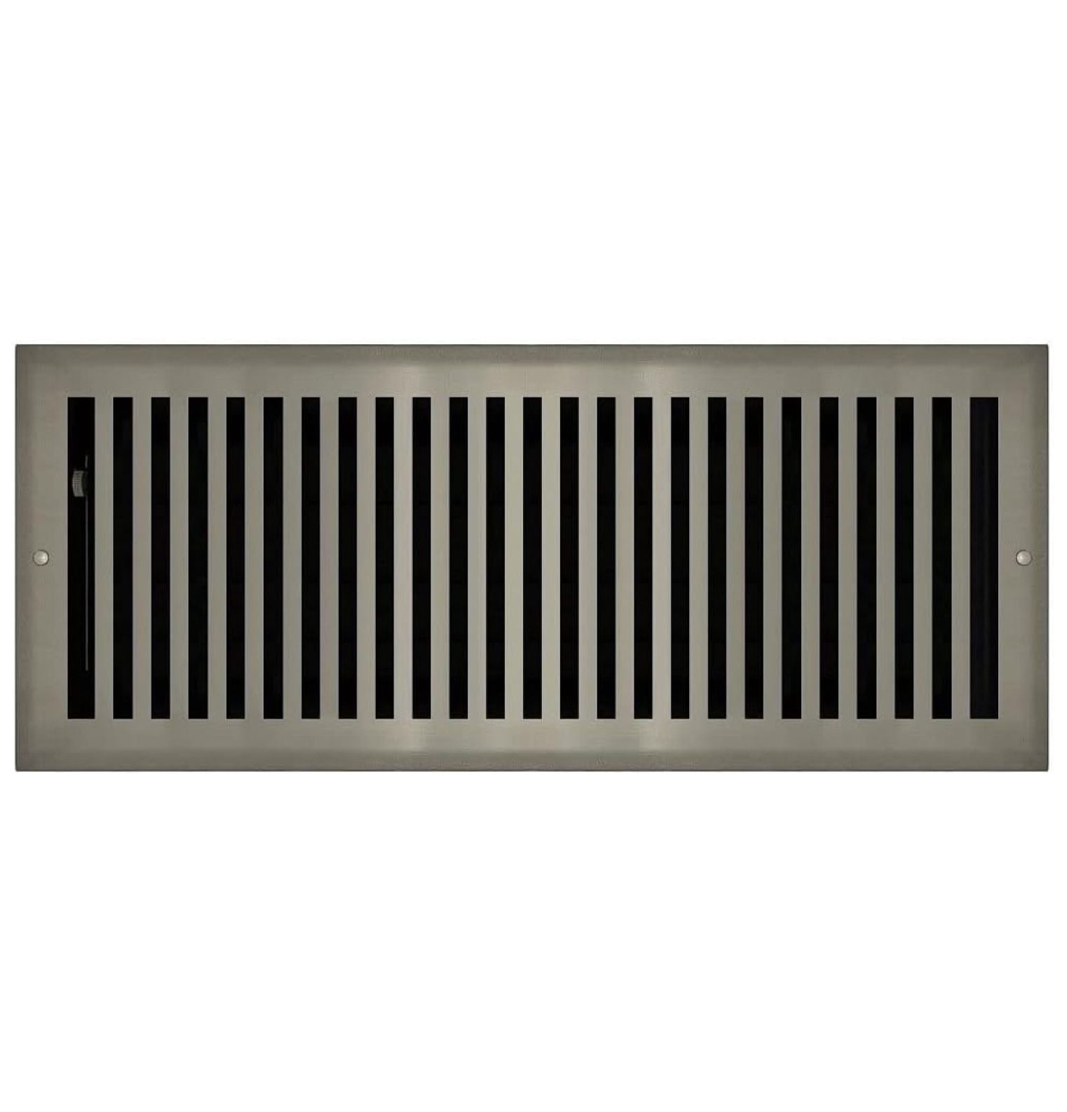 Brushed Plated Steel Contemporary Register for Floor/Wall Use - 6" x 14 ...