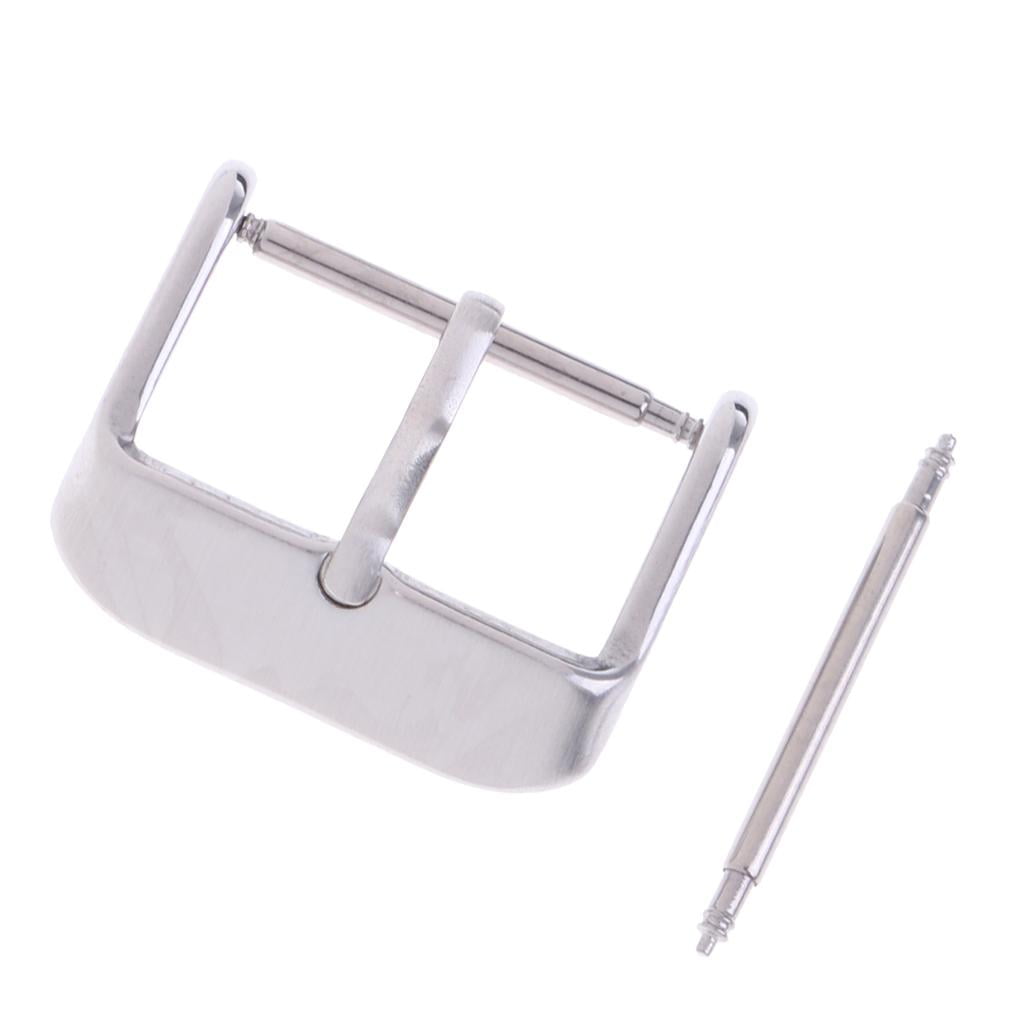 Brushed Stainless Steel Pin Buckle Clasp Watch Replacement - Walmart.com