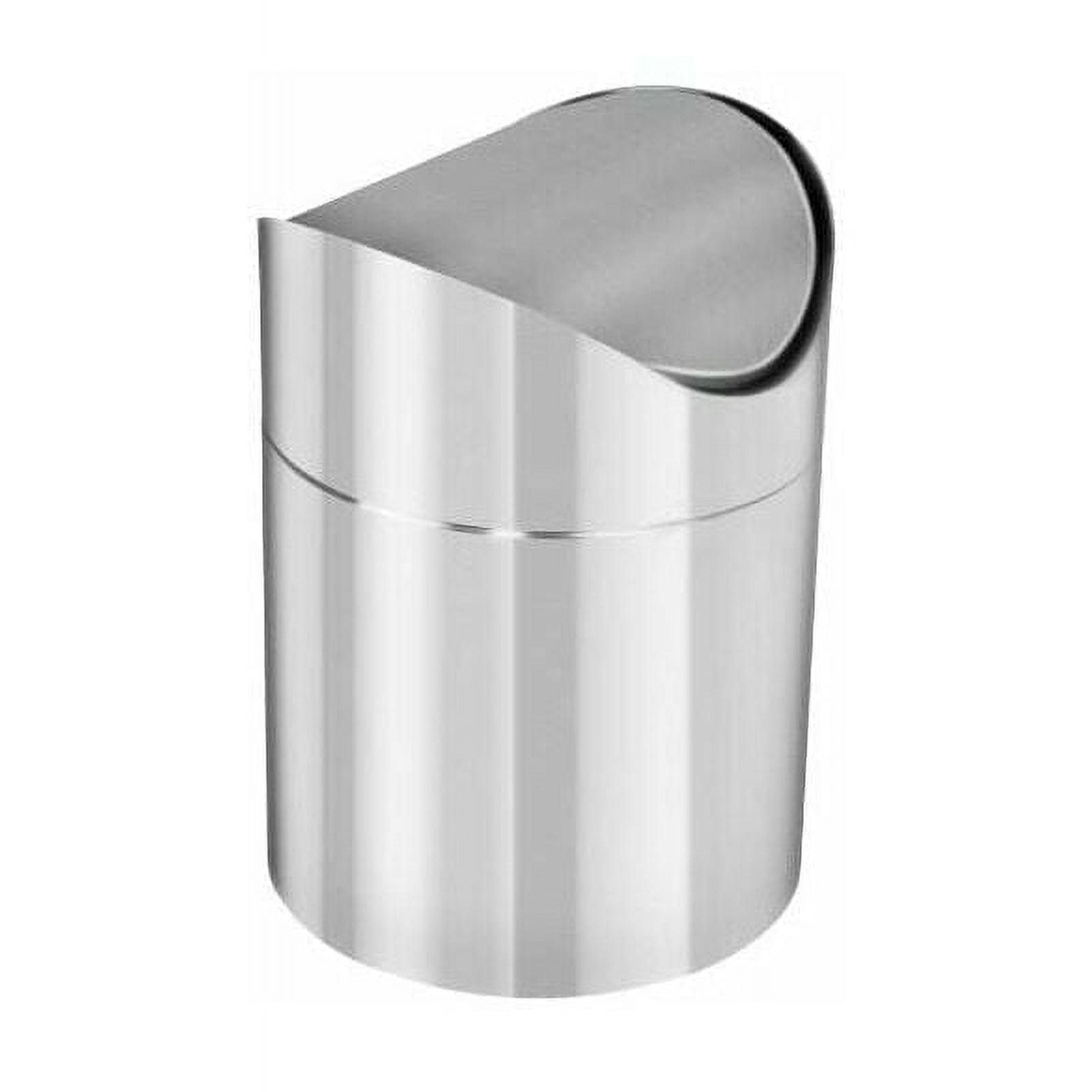 Brushed Stainless Steel Swing Lid Trash Bin For Countertop, Mini Trash ...