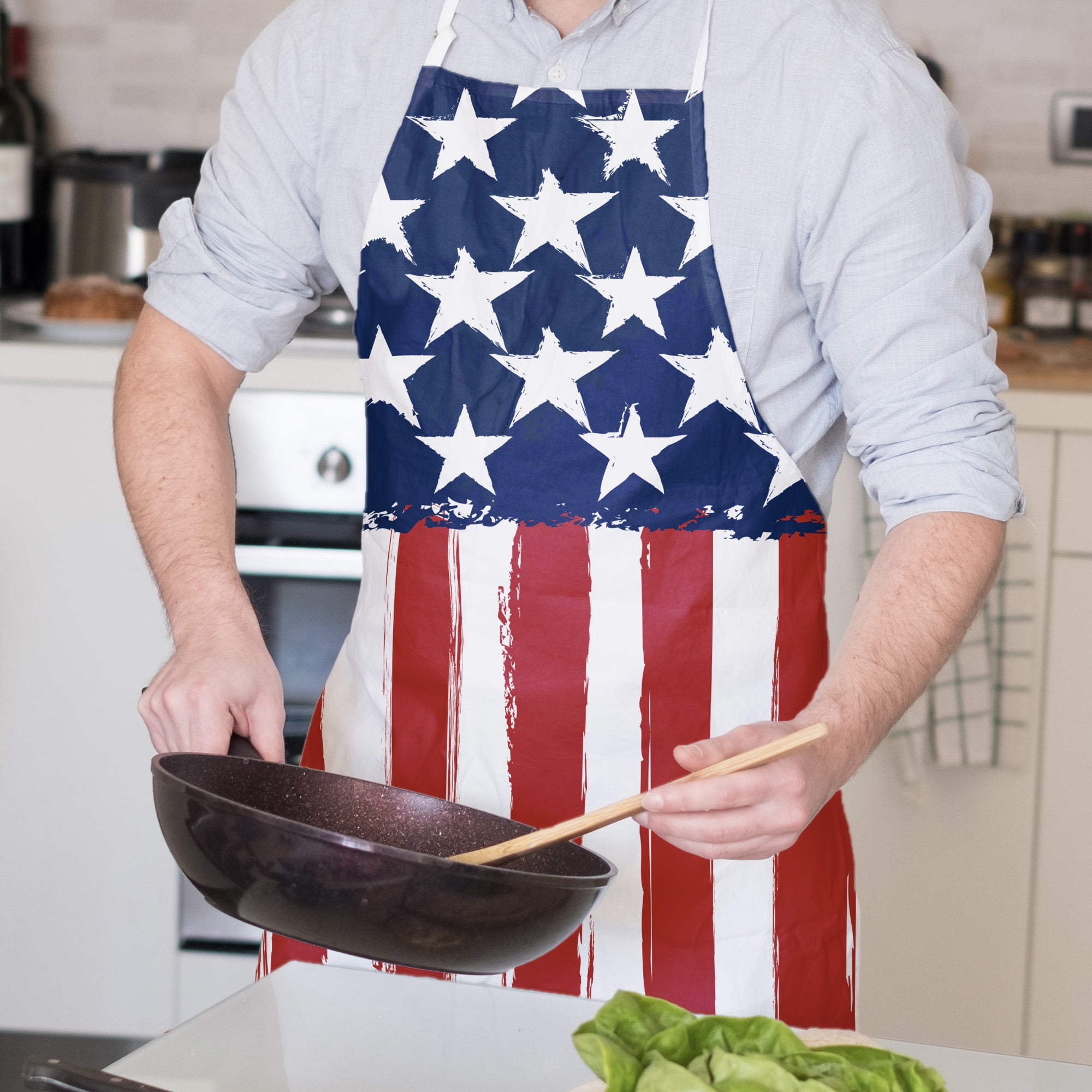 Brushed Stars & Stripes Apron by Ashton - Walmart.com