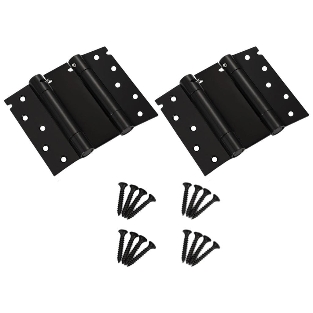 Brushed Steel Adjustable Spring Hinges Smooth Operate for Double Swing ...