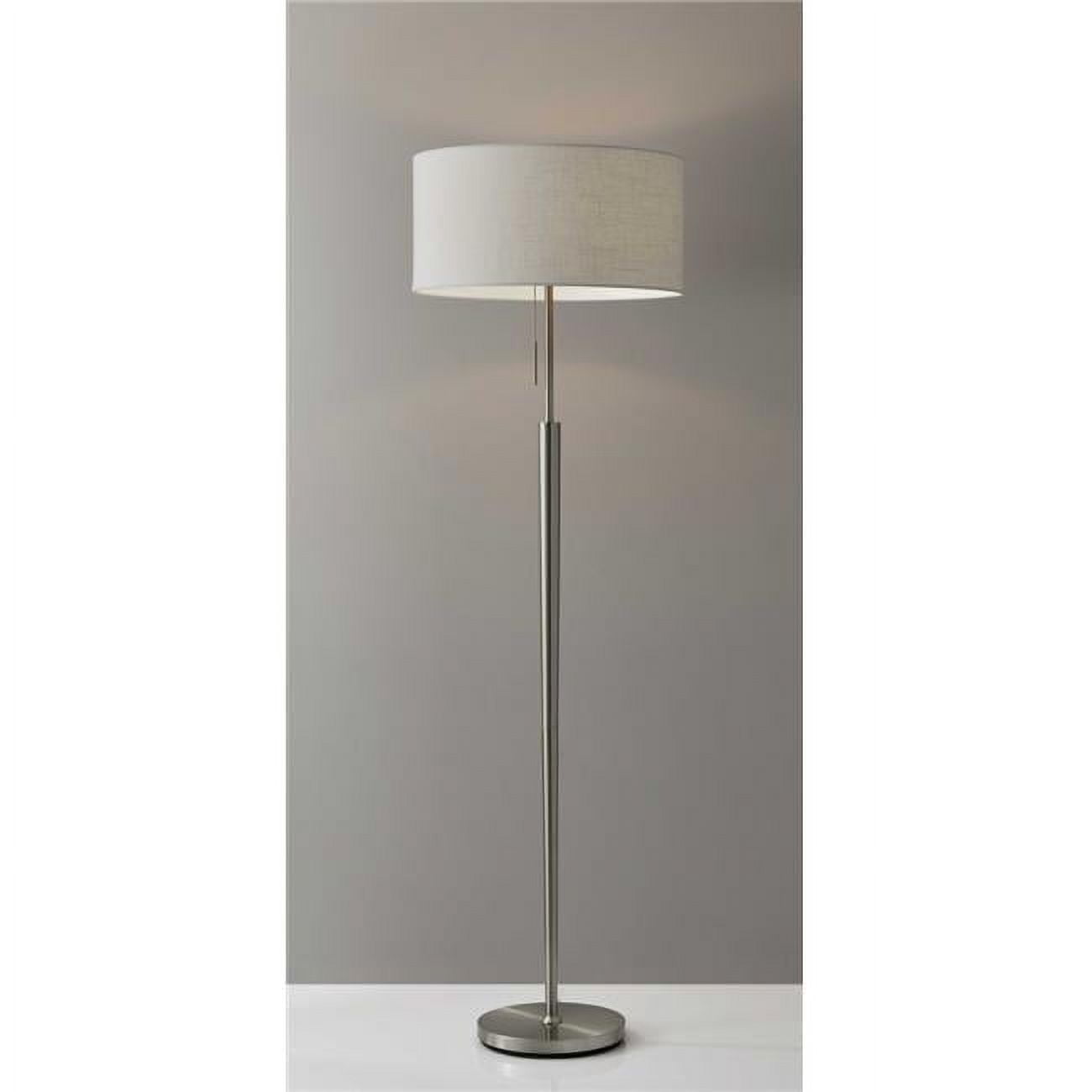 Brushed Steel Metal Floor Lamp, 19 x 11 x 65 in. - Walmart.com