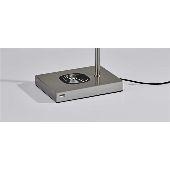 Brushed Steel Metal LED Desk Lamp, 5 x 22.5 x 12.25-22.25 in. - Walmart.com