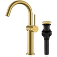 Brushed Tall Bathroom Faucet, Single Handle Vessel Sink Faucet Single ...