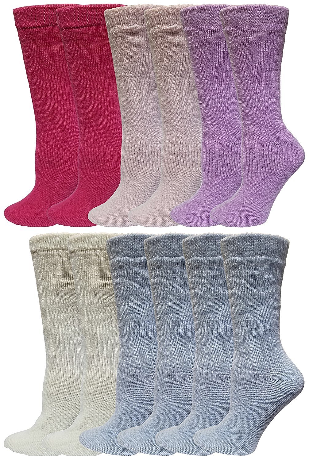 Brushed Thermal Socks, 12 Pairs Women’s Insulated Warm Winter Thick ...