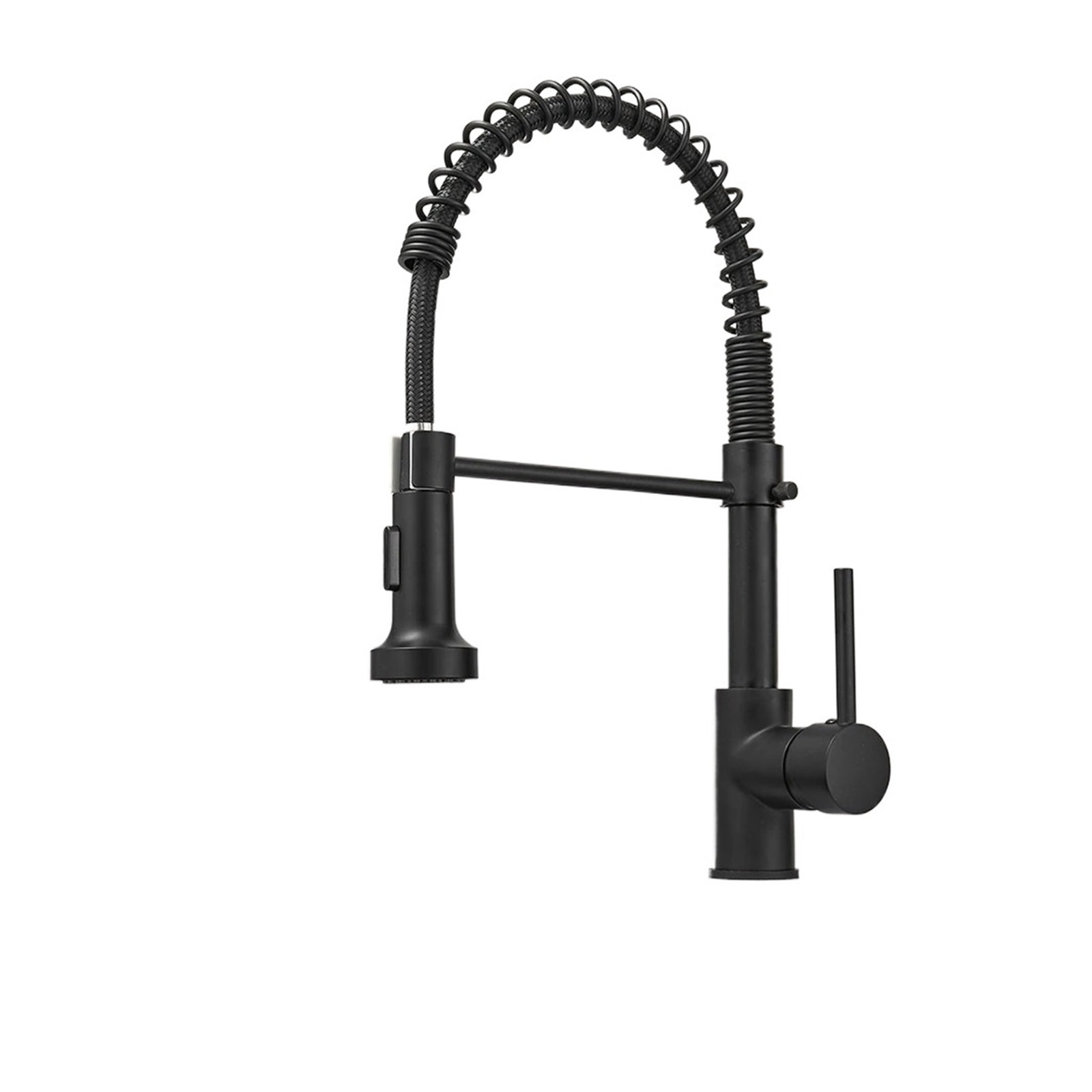 Brushed copper faucet single lever pull down spring spout mixer faucet ...