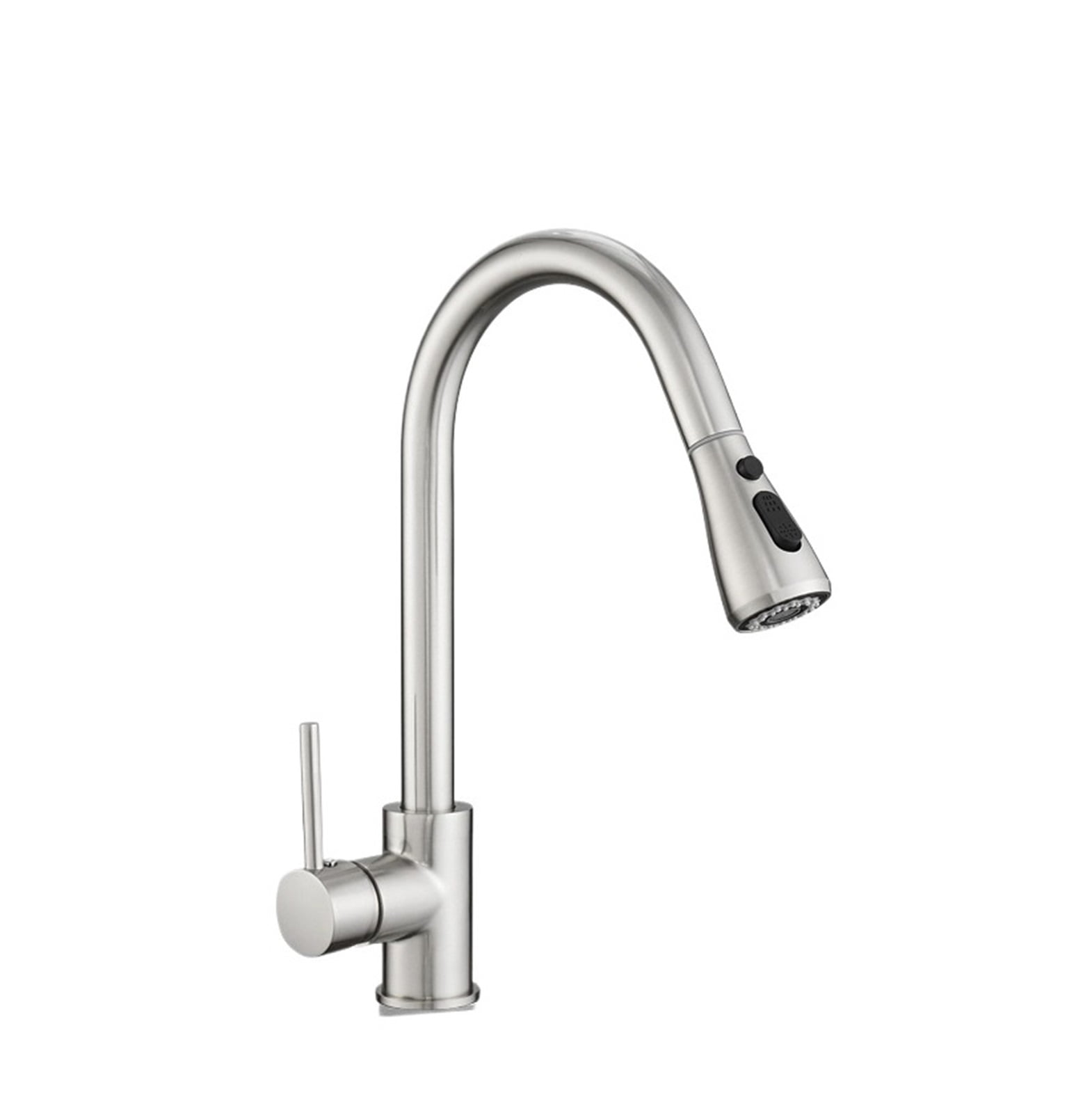 Brushed pull-out kitchen 360 degree rotating single lever mixing ...