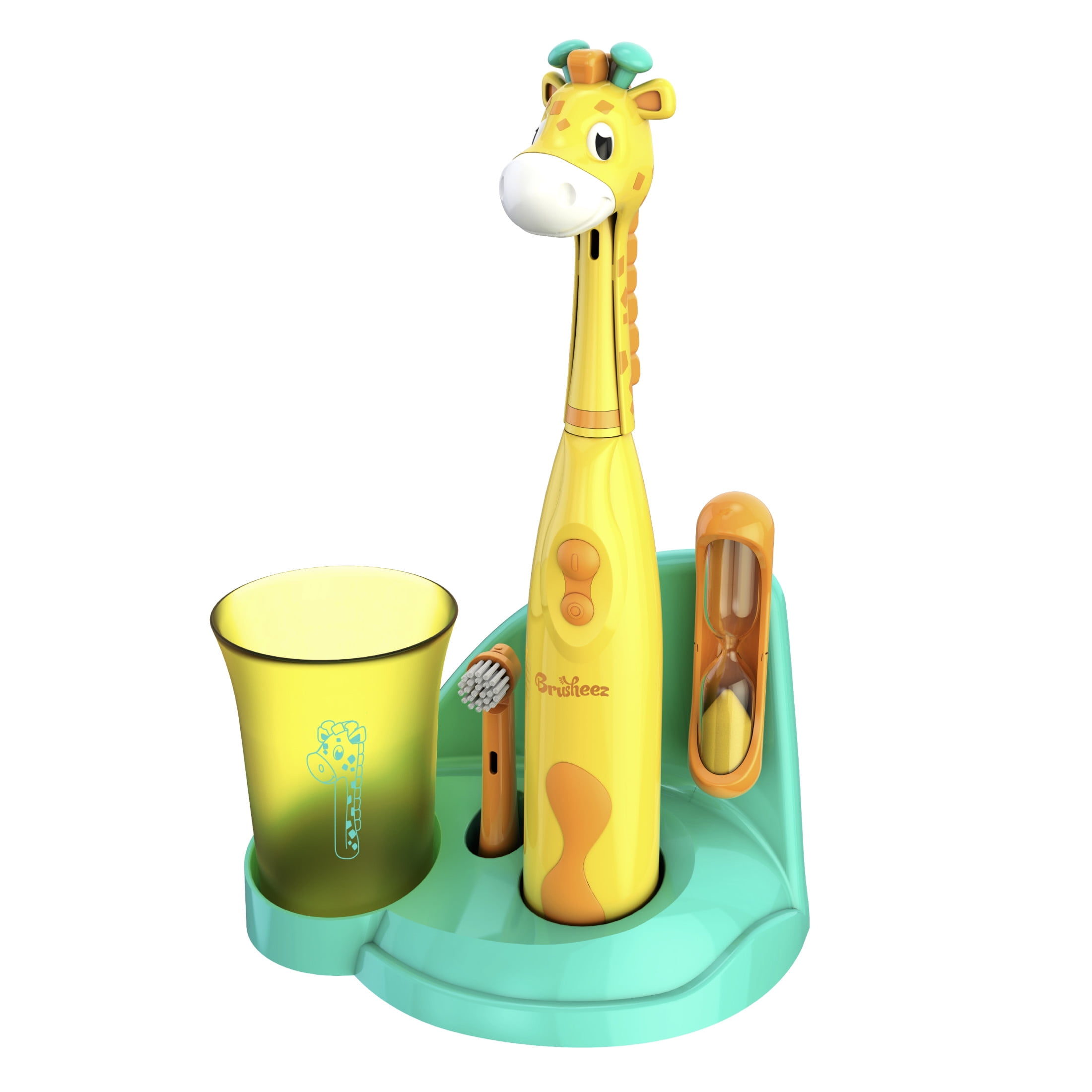 Brusheez Kids Electric Toothbrush Set, Battery Operated, Giraffe Design ...