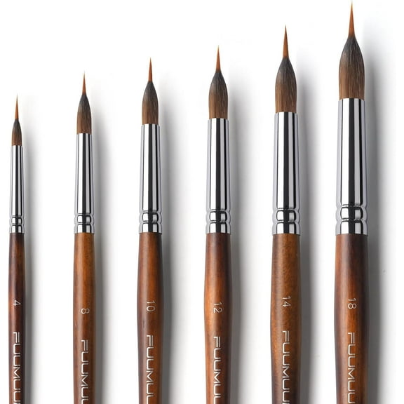 5Pcs Nylon Tip Painting Brush! Uscallm Professional Fine Line Art Brush ...