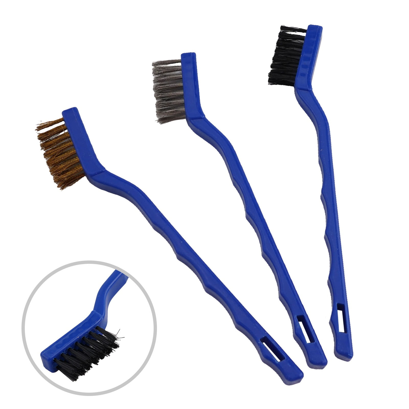 Brushes Set For Engine And Alloy Wheel Cleaning Stainless Steel Brass ...