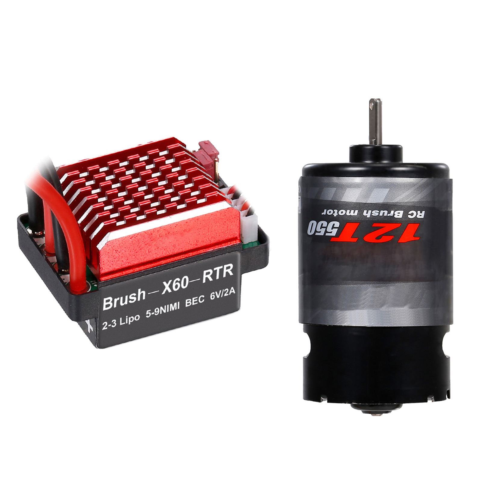 Brushless 550 12T Brushed Motor With 60A/360A ESC Brushed Electric ...