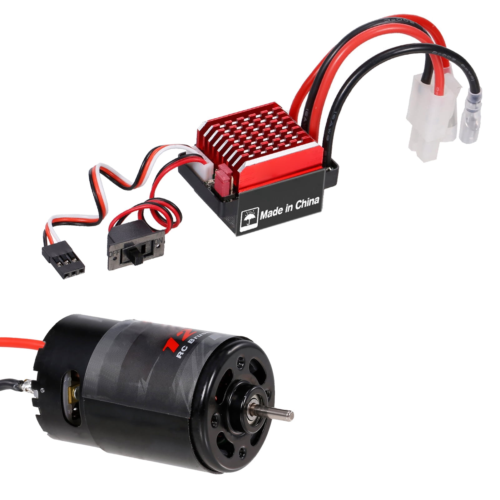 Brushless 550 12T Brushed Motor With 60A/360A ESC Brushed Electric ...