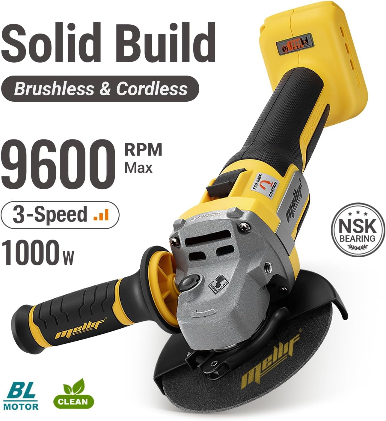 Brushless Angle Grinder Compatible with Dewalt 20V Battery, 9600RPM ...