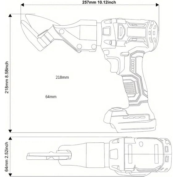Brushless Cordless Metal Shear for 18V Battery,Heavy Duty Electric ...