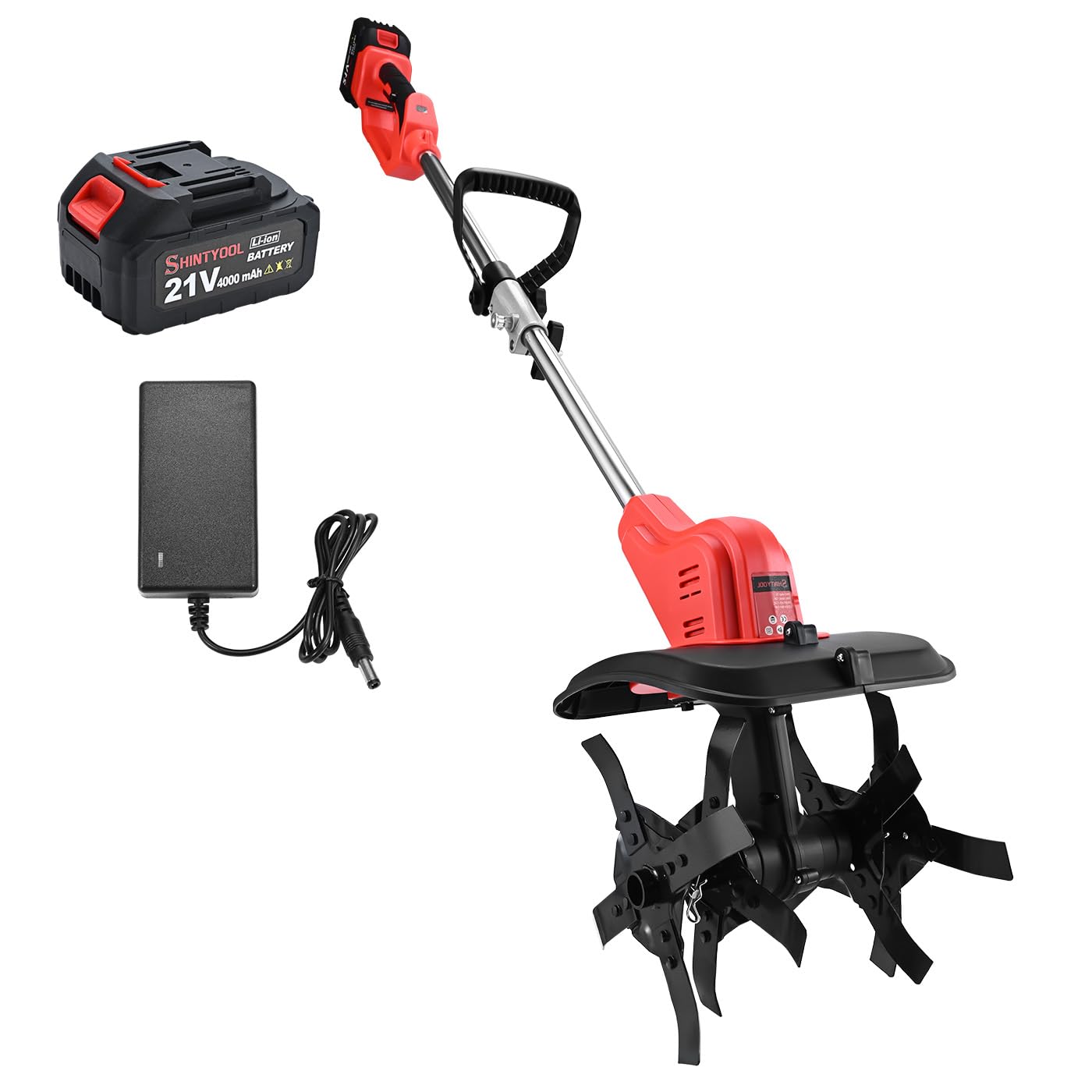 Brushless Cordless Tiller for Gardening,400 RPM Cultivators for ...