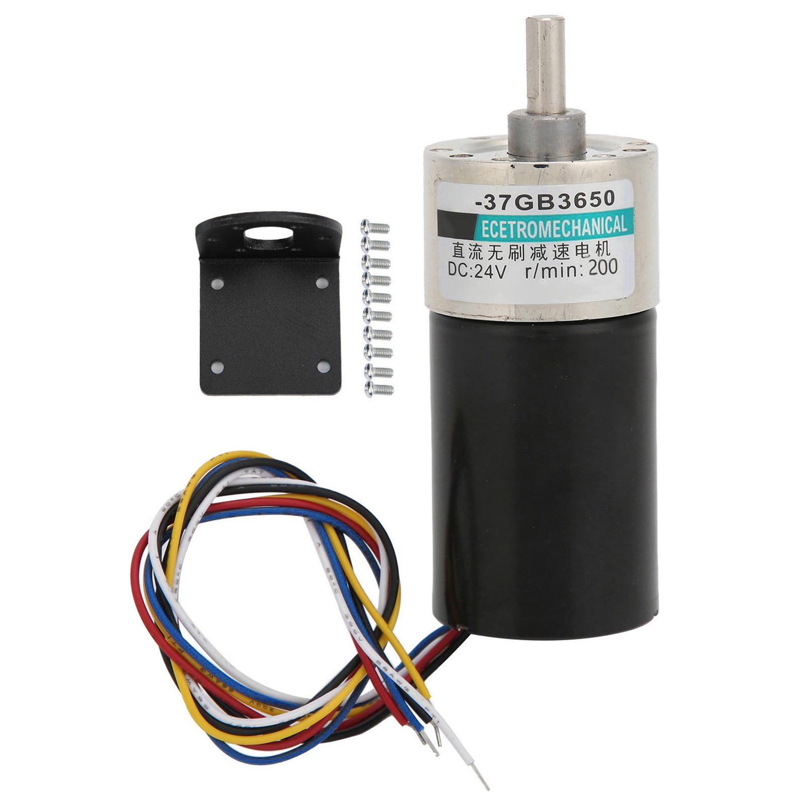 Brushless DC Motor Mini Speed Reducer with Bracket, 24V, 20,000 RPM/Min ...