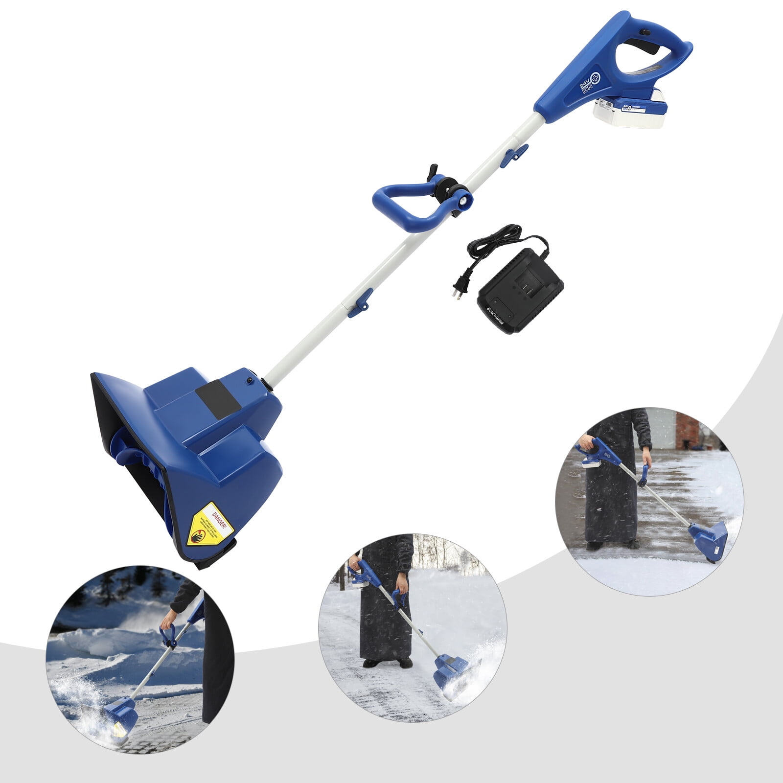 Brushless Electric Snow Shovel Thrower Battery Powered DC24V Snow ...