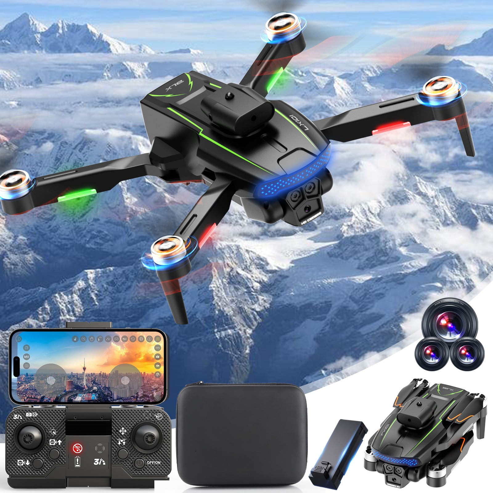 Brushless Motor Drone With 1080P Camera 2.4G WIFI FPV RC Quadcopter ...