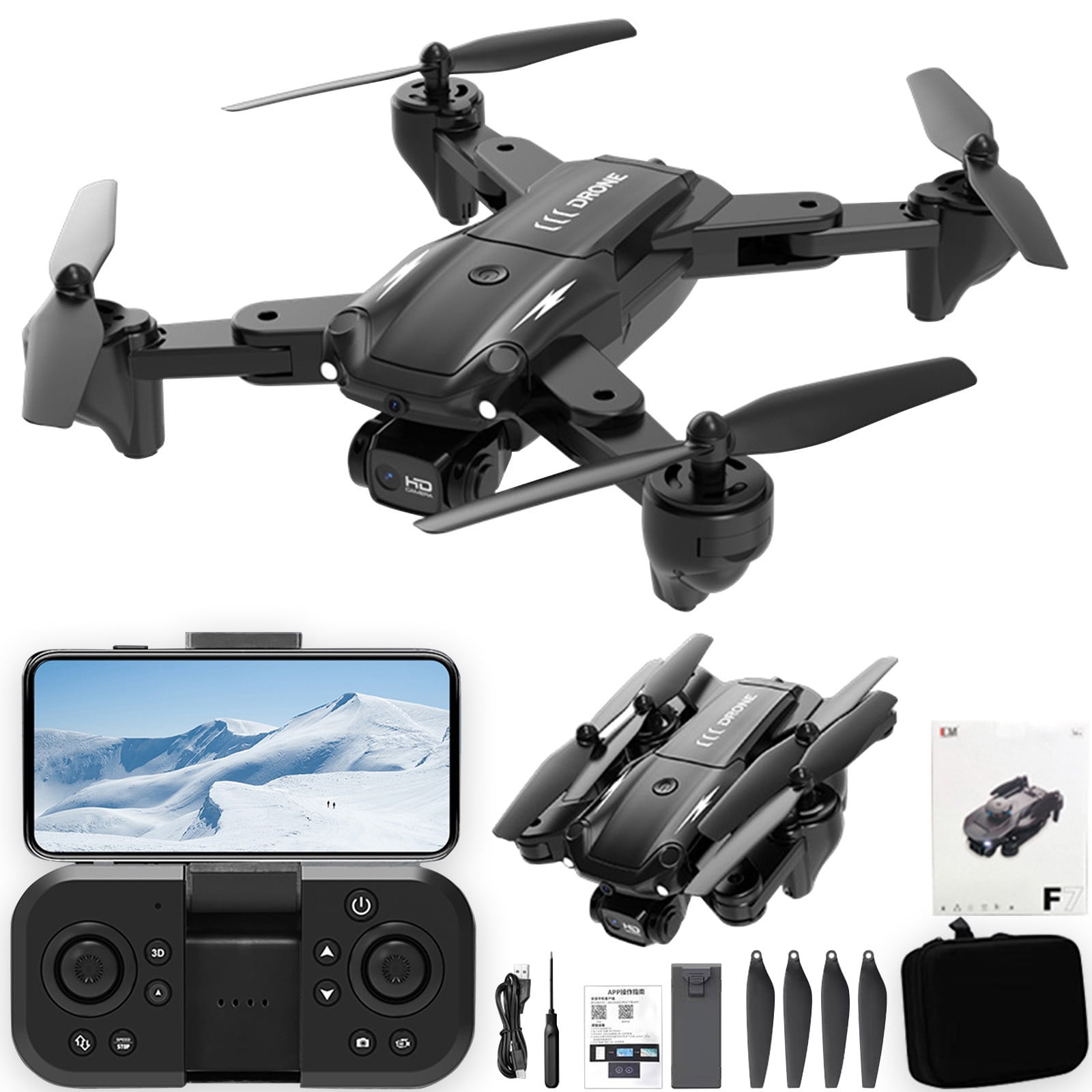 Brushless Motor Drone With Dual Camera Hd Rc Quadcopter Obstacle ...
