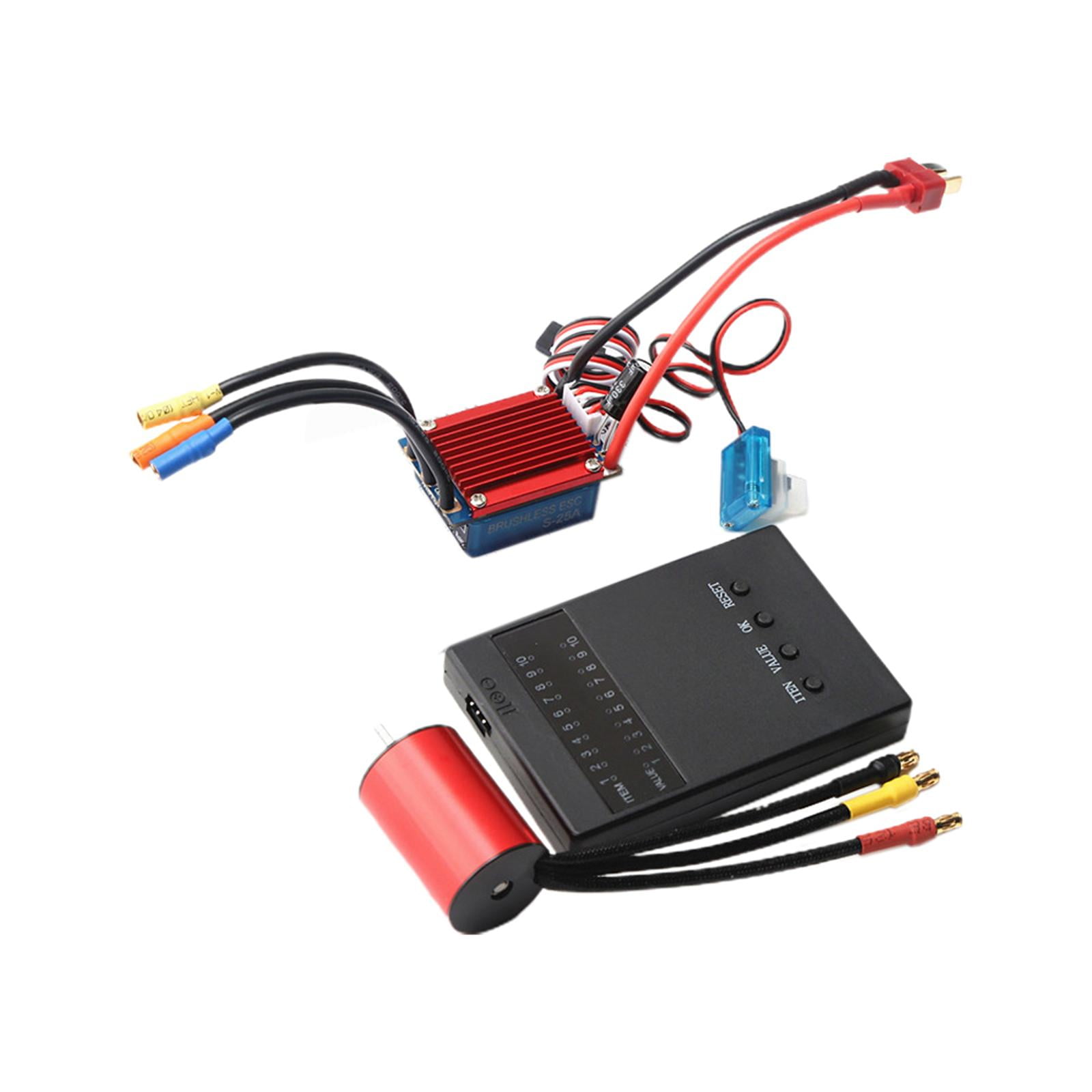 Brushless Motor and 25A Electric Speed Controller and Programming Card ...