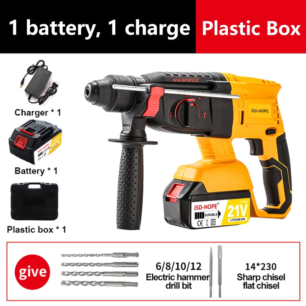 Brushless lithium electric hammer Multi-function lithium electric hammer drill Heavy duty ...