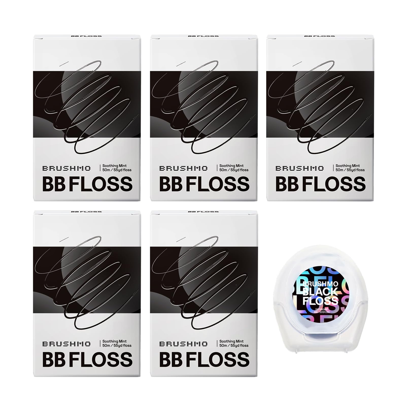 Brushmo Black Floss (BB Floss), US Dentist-Designed Oral Care, Stain ...