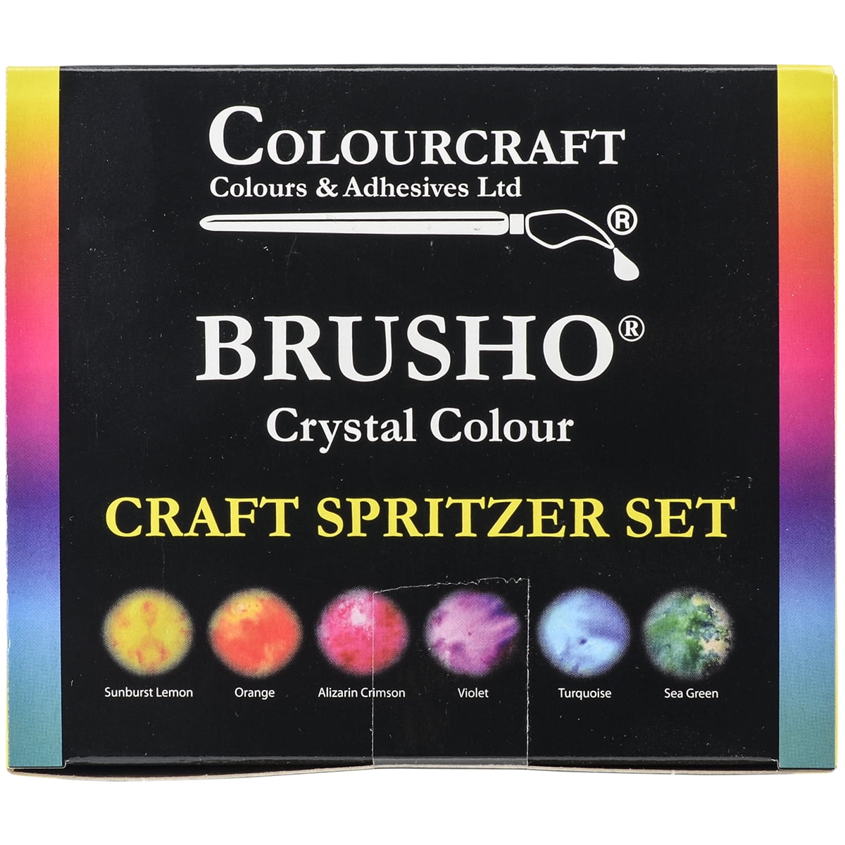 Brusho by Colourcraft 6 Craft Spritzer Brusho Crystal Colour Set, 0.5 ...
